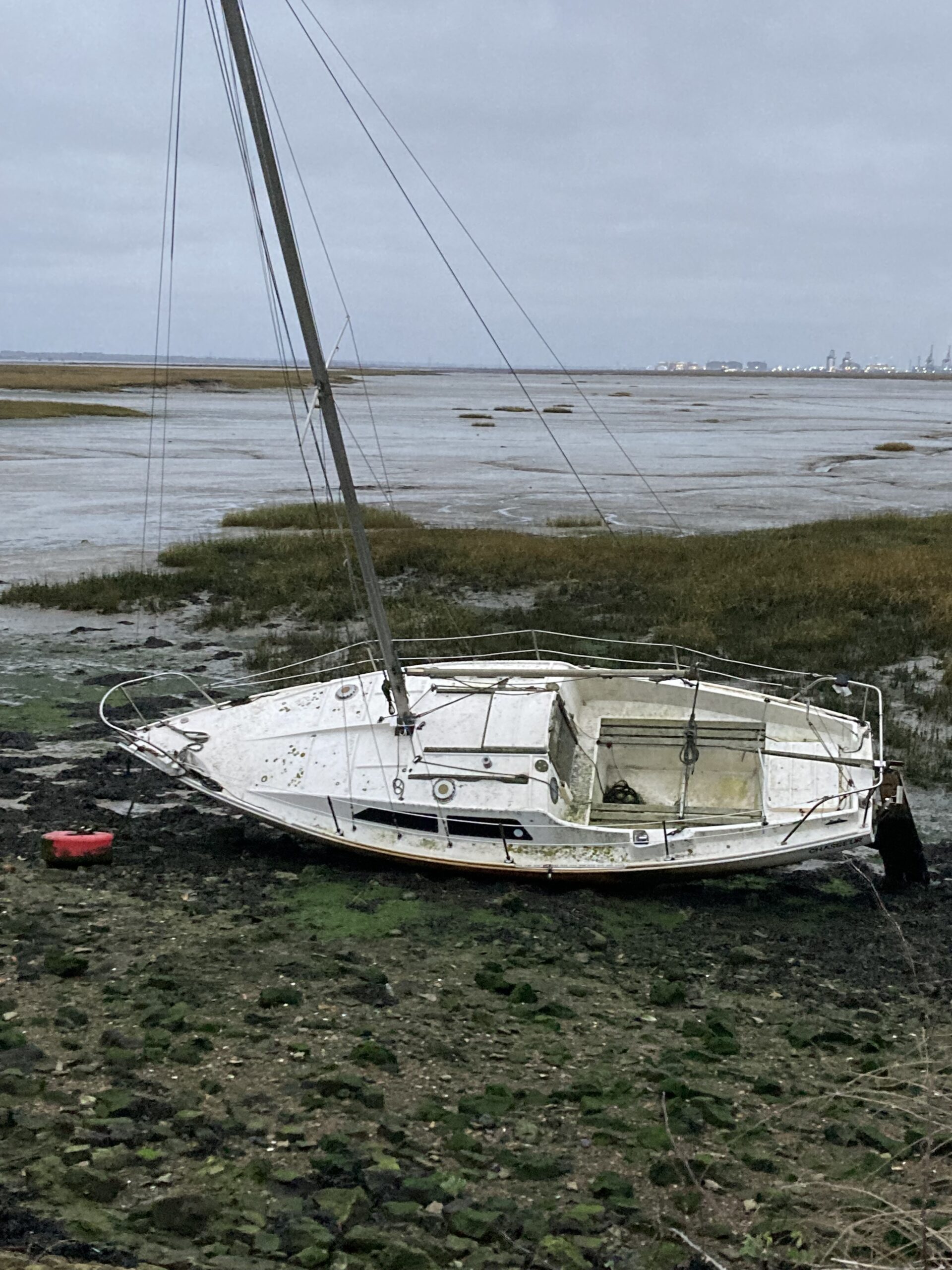 Boat ashore – Lower Halstow Yacht Club